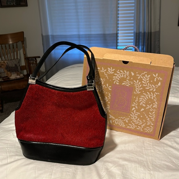 Brighton | Bags | Brighton Red And Black Handbag In Excellent Condition ...
